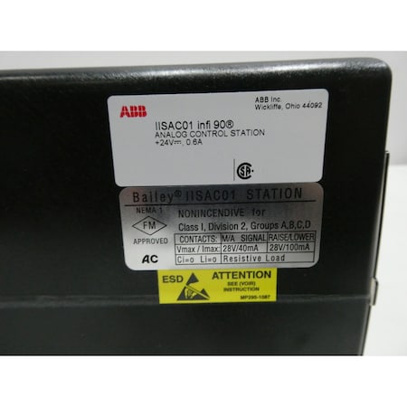 Abb Bailey Infi 90 Analog Control Station 24V-Dc Controller Module ...
